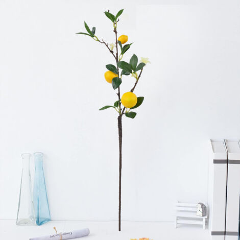 1 ramo di limone finto con 3 frutti per la decorazione della casa ...