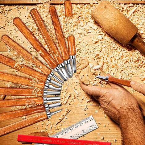 Kit de herramientas para tallar madera de 12 piezas: cinceles ...