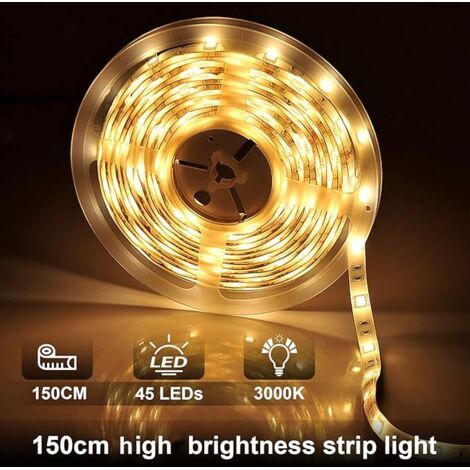 Luz LED impermeable de 5 V con sensor de presencia, alimentada por ...