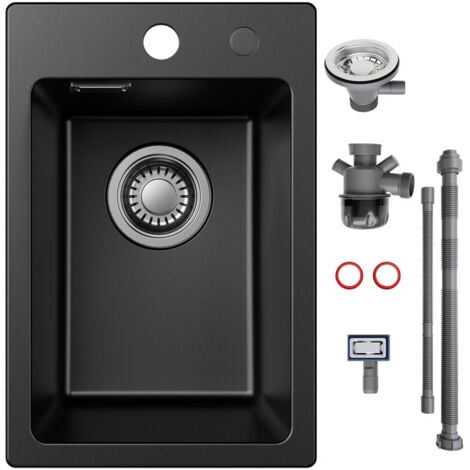 Evier Cuisine en Granit 30 x 45 cm, Lavabo 1 bac, mini Évier en granit ...