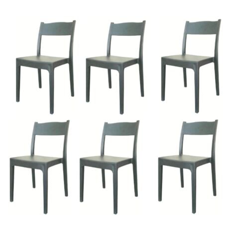 KIT 6 SEDIE POLIPROPILENE BAR RISTORANTE SEDIA INTERNO ESTERNO GIARDINO ...