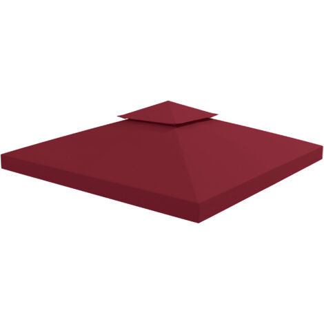 Toile de rechange tonnelle 3x3 polyester anti-UV toit ventilé rouge ...