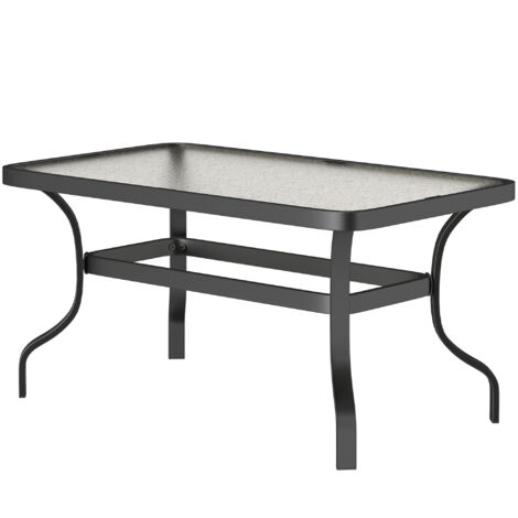 Table basse de salon moderne verre noir design vagues angles arrondis ...