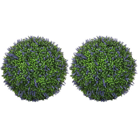 Buis artificiel exterieur pot de fleur terrasse boule vegetale violet ...