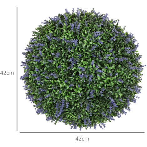 Buis artificiel exterieur pot de fleur terrasse boule vegetale violet ...