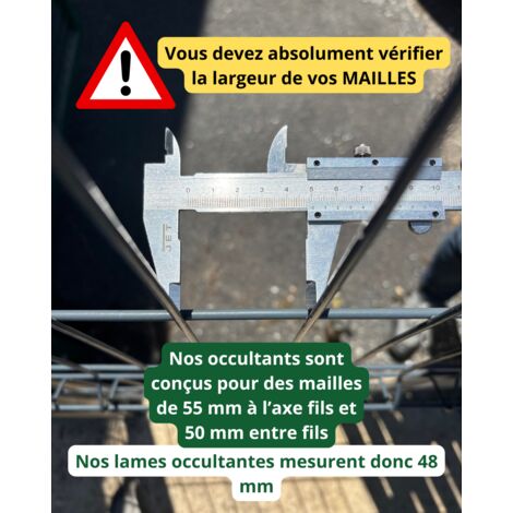 Lamelle d'occultation rouleau PVC 60 ml recoupable pour panneaux ...