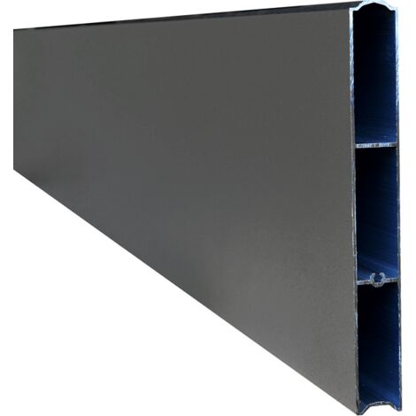 Kit Clôture Aluminium Gris anthracite Haut 100 cm - Long 16m - lames ...