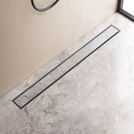 2 in 1 Linear Shower Drain Stainless Steel Wetroom Channel Gully Trap ...