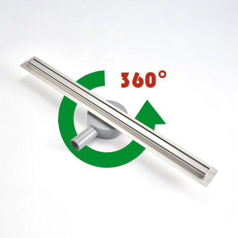 Slim Linear Shower Drain Stainless Steel 360 Rotating Wetroom Channel ...