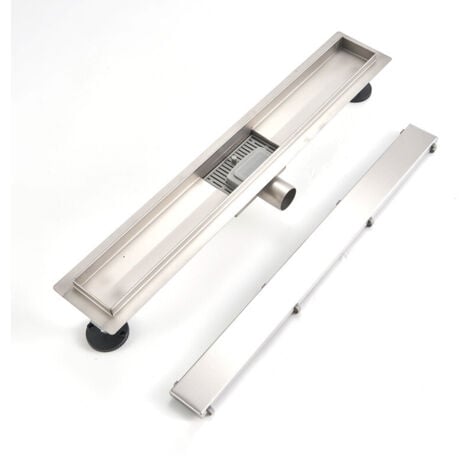 2 in 1 Linear Shower Drain Stainless Steel Wetroom Channel Gully Trap ...