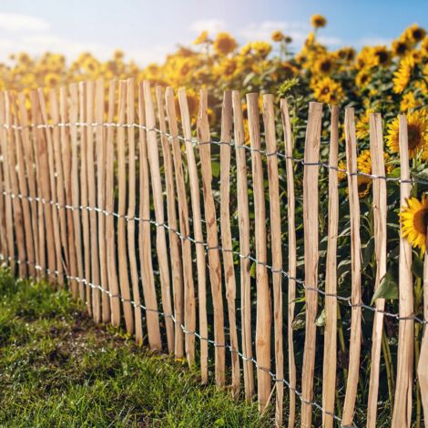 KADAX hazel fence, hazel picket fence, garden fence, 4-6cm, 80x500cm