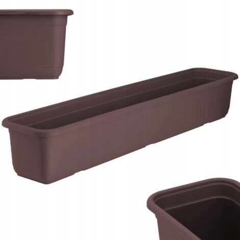 KADAX plastic balcony planter, 80 cm, brown