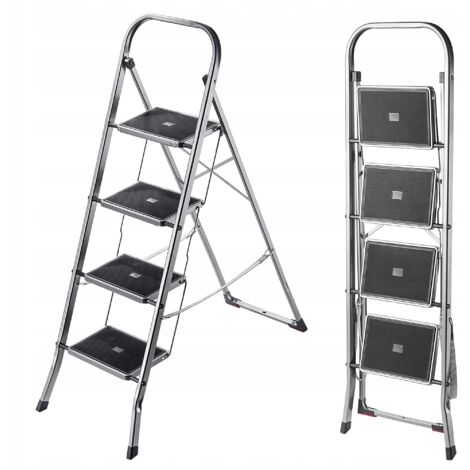 KADAX folding steel ladder, step ladder with a load capacity of up to ...