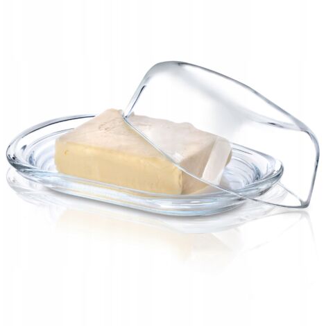 KADAX Glass Butter Dish, High-Quality, Classic Butter Dish, Transparent