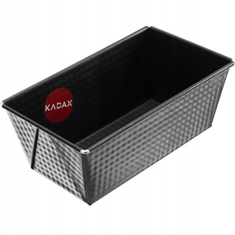 Rectangular baking pan, loaf pan with non-stick coating, black