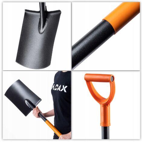 KADAX spade with steel handle, rectangular, 19 x 125 cm