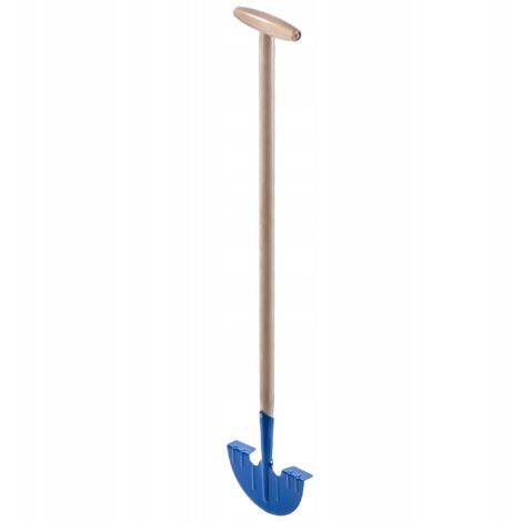 KADAX steel lawn edger, lawn edge cutter with wooden handle, blue