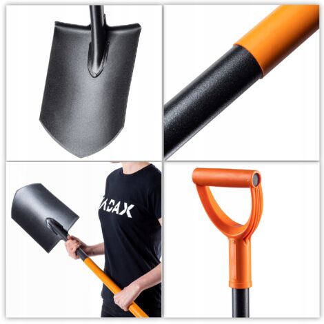 KADAX spade with steel handle, pointed, 19 x 125 cm