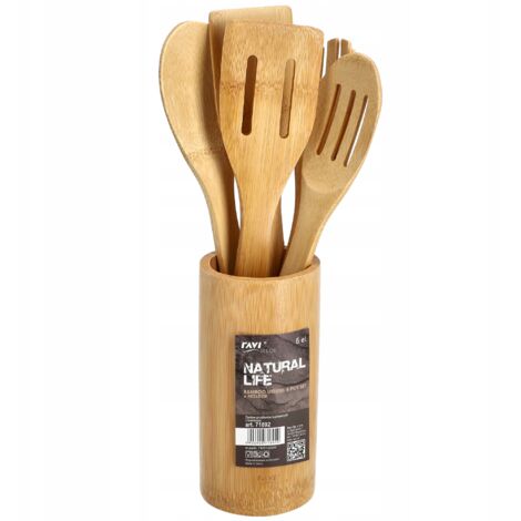RAVI kitchen utensils, kitchen helpers made of bamboo wood, utensil set ...