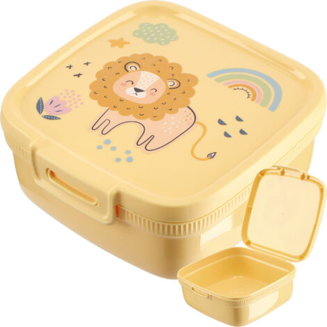 Curver Snap Box Container with Divider, 0.9L, Yellow