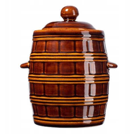 KADAX stoneware pot with lid, ceramic fermentation pot, pickling pot ...