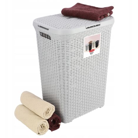 CURVER Laundry Box Natural Style, made of plastic, 45 x 34 x 61 cm, 60L ...