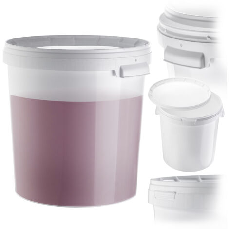 KADAX 33L White Fermentation Bucket with Lid & Carrying Handle, Plastic ...