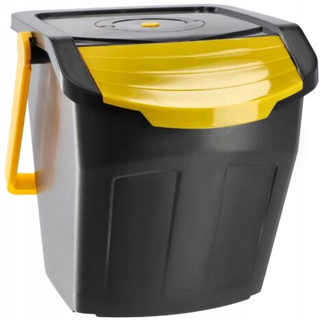 KADAX Recycling Bucket, 25L Trash Can with Lid, 2 Pieces 25L
