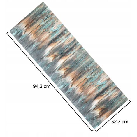 KADAX felt table runner, blue and brown