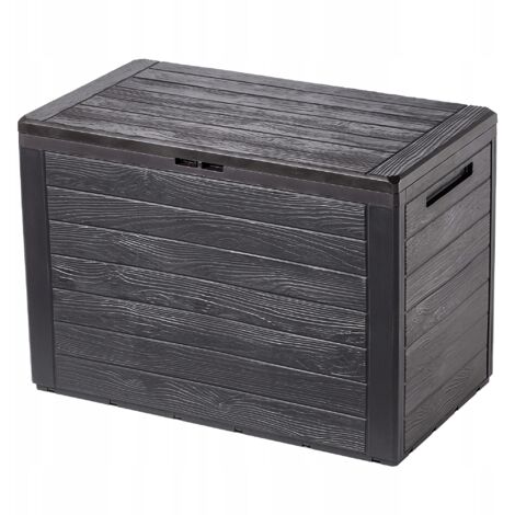 KADAX Garden Storage Box, Plastic Storage Box, 190L, Dark Brown