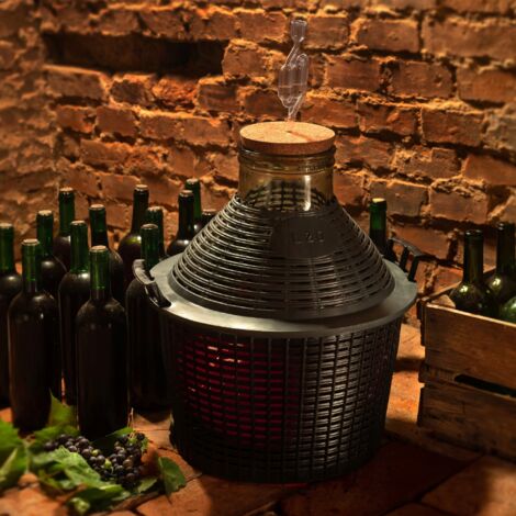 KADAX glass carboy, fermentation carboy with plastic basket, wide ...