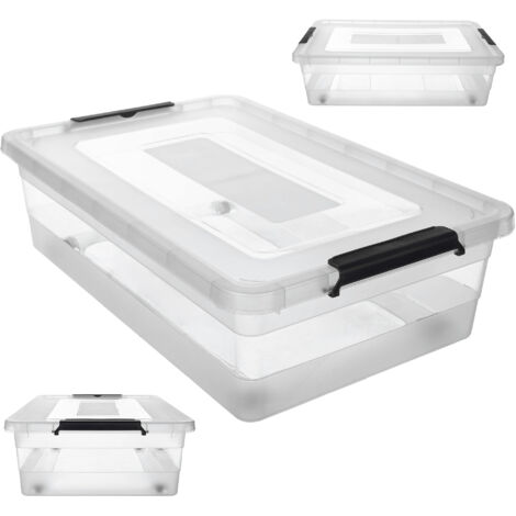 KADAX storage box with lid, toy box, sturdy plastic container with ...
