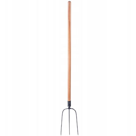 KADAX steel hay fork, fork with wooden handle, garden fork, 3 tines