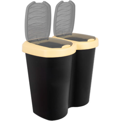 KADAX waste bin set for waste separation, round waste bin made of ...