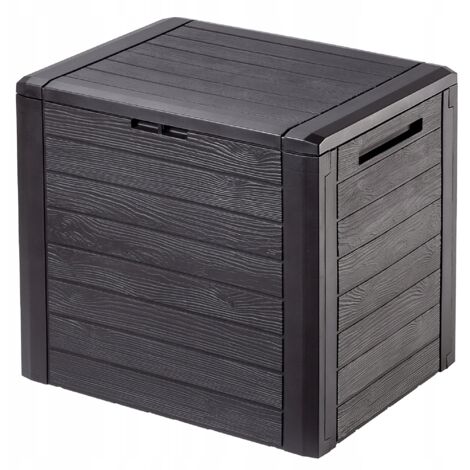 KADAX Garden Storage Box, Plastic Storage Box, 140L, Dark Brown