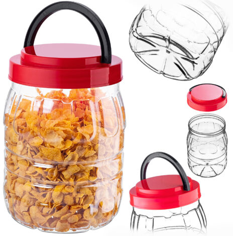 KADAX 2L storage jar with lid, 1 piece, PET plastic storage container ...