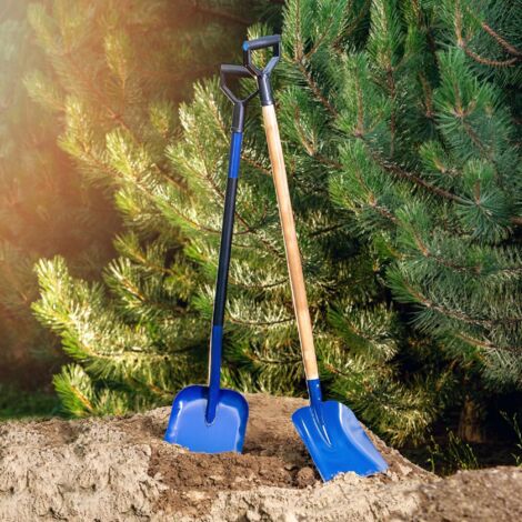 KADAX steel spade, rectangular, blue, 24 x 135 cm