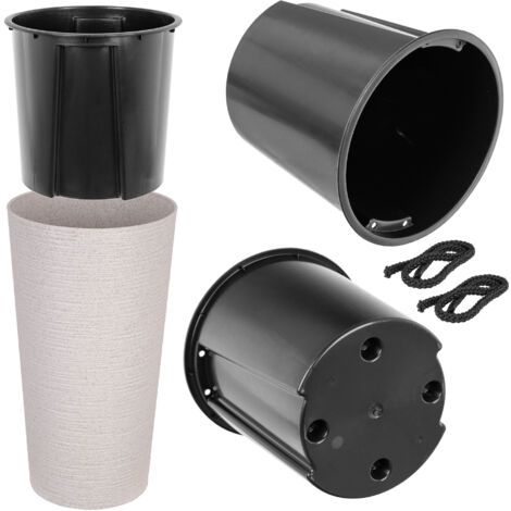 KADAX Plant Pot Insert, Black Plastic Plant Insert, Plastic Insert for ...