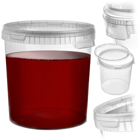 KADAX Fermentation Bucket 33L, Transparent with Lid & Carrying Handle ...