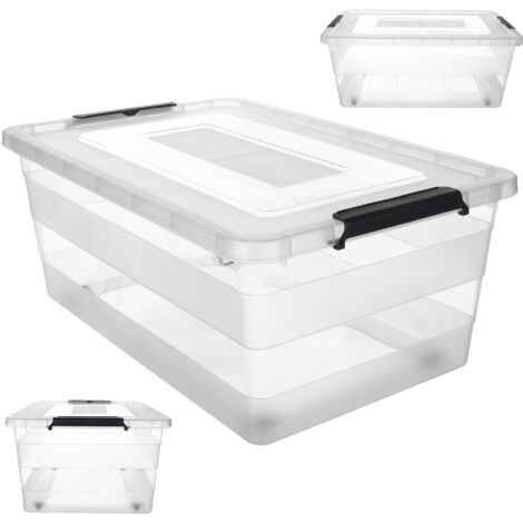 KADAX storage box with lid, toy box, sturdy plastic container with ...