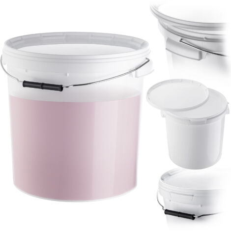 KADAX Fermentation Bucket 20L, White with Lid & Carrying Handle ...