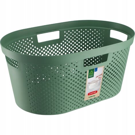 Curver Infinity 40L Laundry Basket, Green