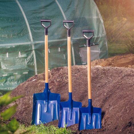 KADAX Coal spade made of steel, rectangular, blue, 29 x 133 cm