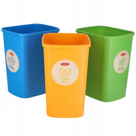 Curver Flip Bin 3 x 25L waste containers, multicoloured