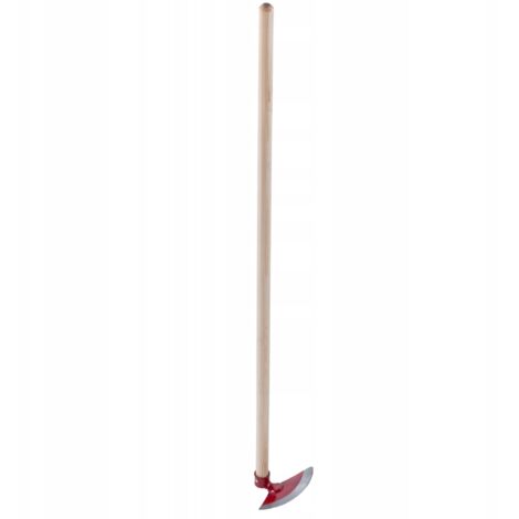 KADAX metal garden hoe with wooden handle, semi-circular, 18 cm, red