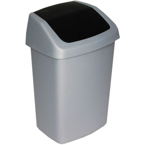 Curver Swing Top waste bin, dark grey, 10L
