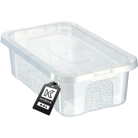 KADAX 4.5L plastic container with lid, lockable transparent storage box