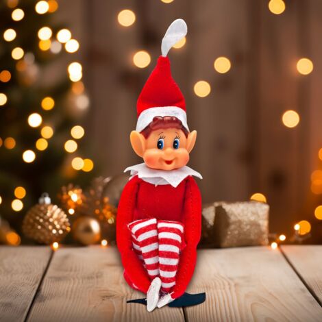 Xmas Elf Soft Toy Smiley Face Elf Corner