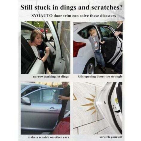 16.4Ft(5M) Door Edge Guard Black Car Guards Protector for Cars Rubber ...