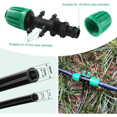 22 Pièces Raccords D'Irrigation pour Tube 13/16mm à 4/7mm, Connecteur ...